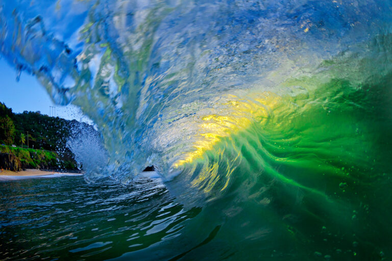 Barrel View At Waimea Bay Shorebreak. - FROTHERS GALLERY